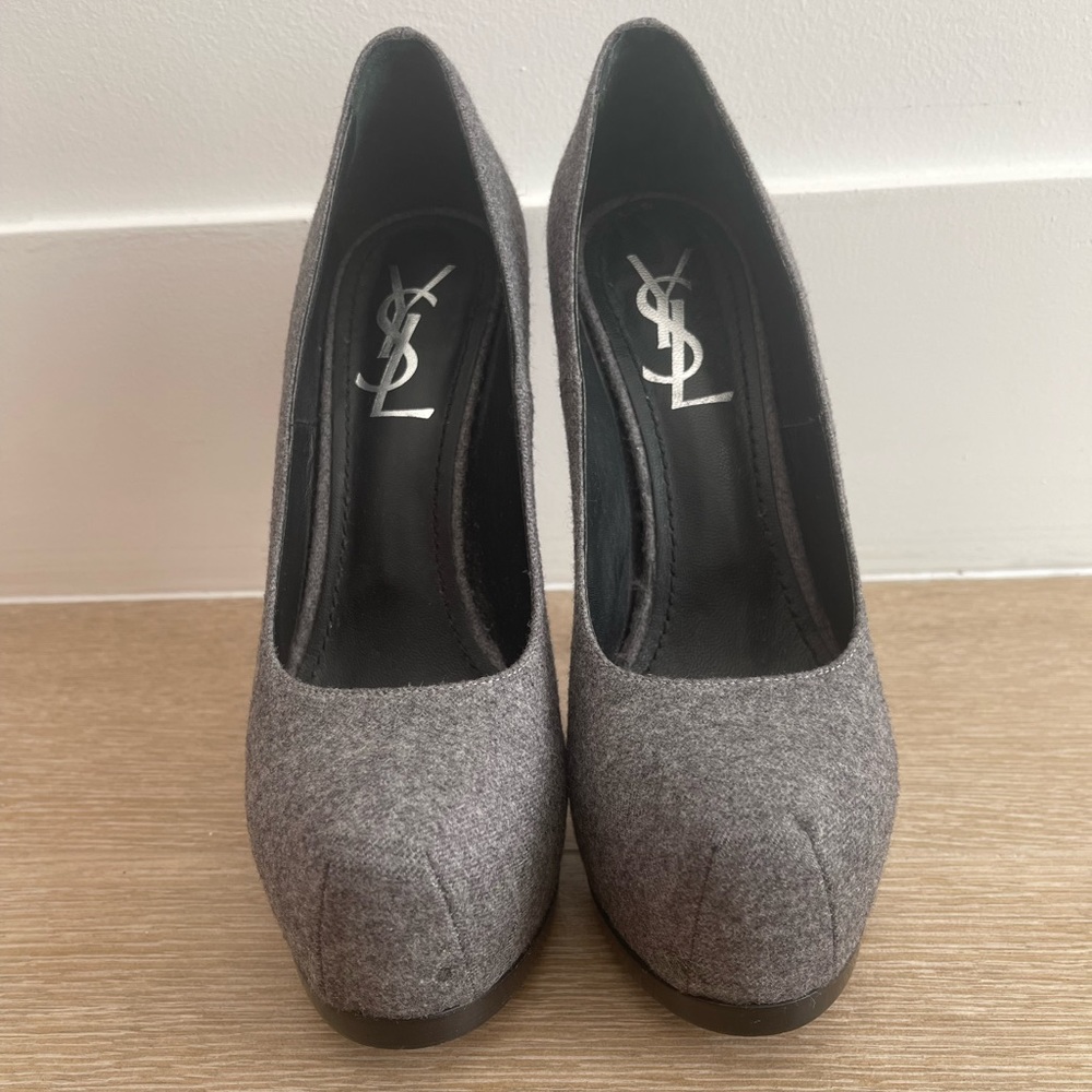 Ysl Fabric Platform High Heel Sexy Pumps. Size 37. - Gem